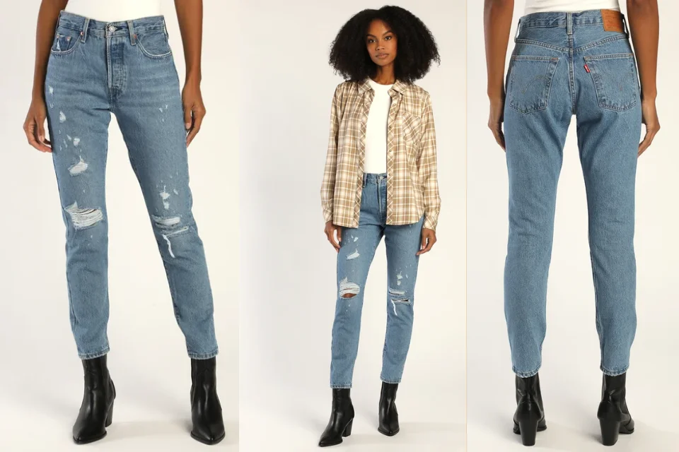 Effortlessly Edgy: Distressed Jeans for Women